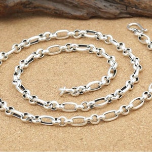 925 Sterling Silver Chain Rolo Silver Necklace 5/6mm Round - Etsy