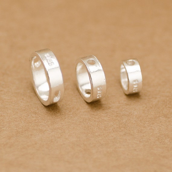 925 Sterling Silver Ring Bead Spacer 8/10/12mm Silver Hoop - Etsy