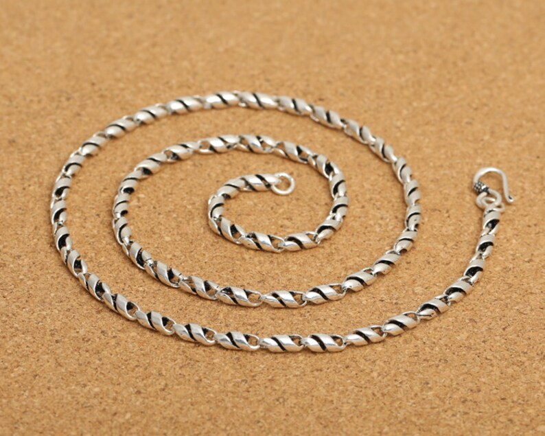 925 sterling silver chain twist chain silver statement | Etsy