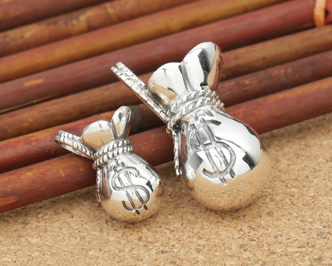 925 Sterling Silver Money Pendant Fortune Pendant Dollar Pendant Silver ...
