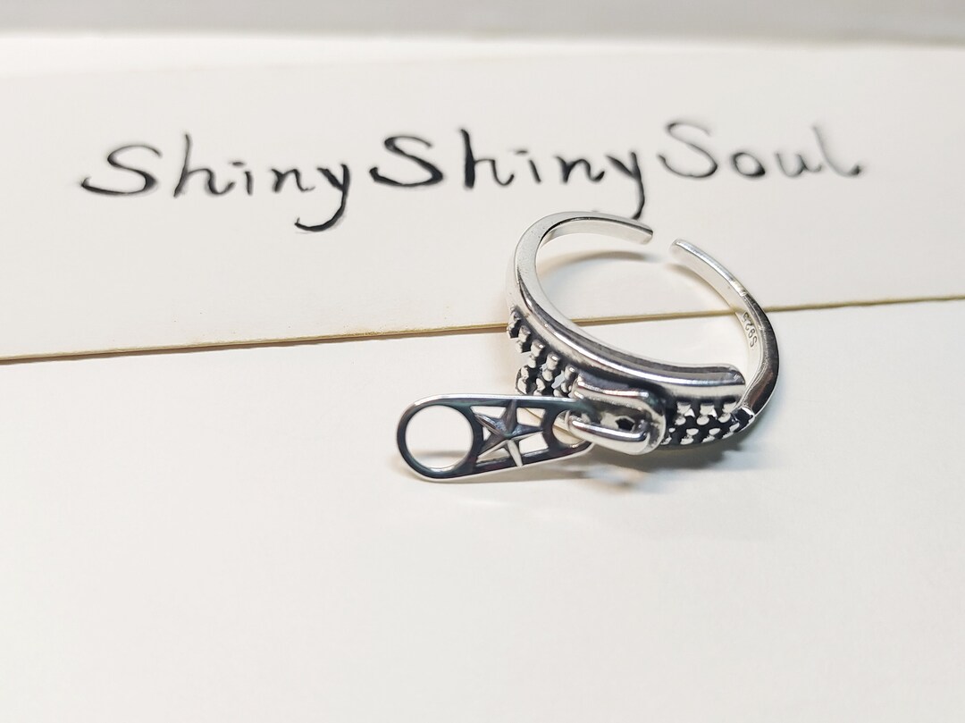 925 Sterling Silver Zip Ring Open Ring Antique Ring - Etsy