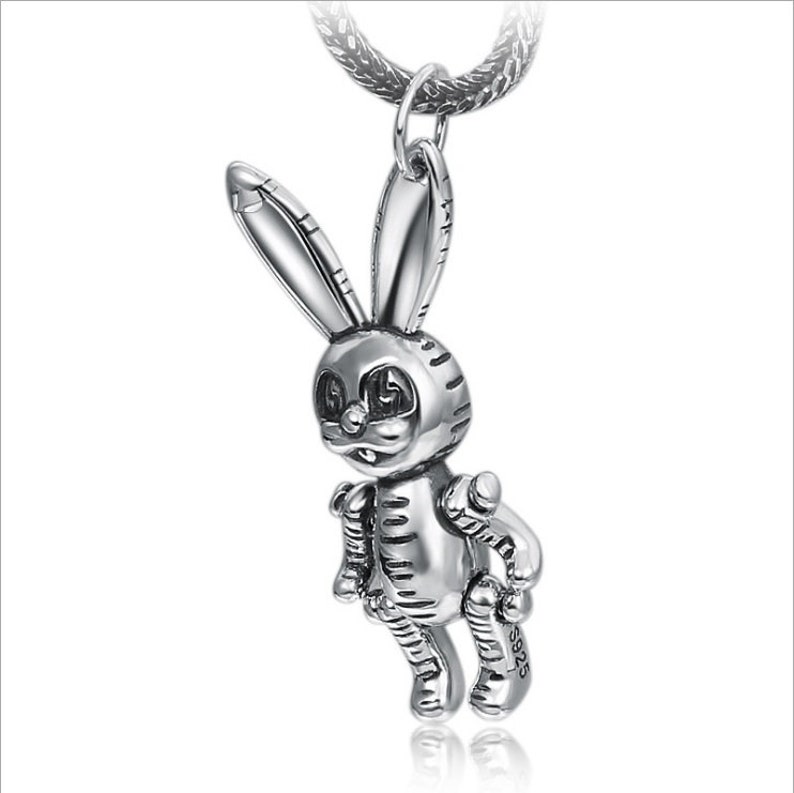 925 Sterling Silver Rabbit Pendants Silver Bunny Pendant Bunny - Etsy