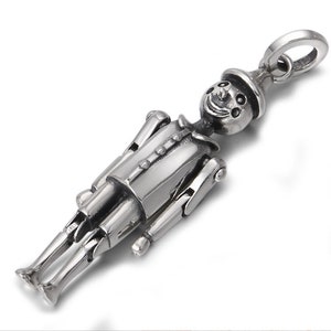 925 Sterling Silver Puppet Pendant Silver Pinocchio Pendant Personality ...