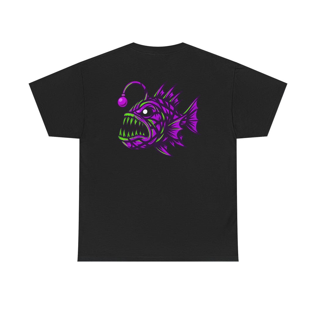 Neon Anglerfish Tee | Glow Purple Green Deep Sea Graphic Shirt - Etsy