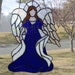 Stained Glass Angel - 3 In. Tall - Choose Blue, Pink, White or Yellow ...