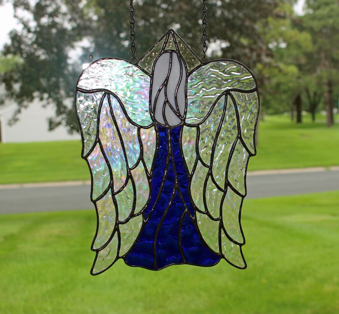 Stained Glass Angel - 11 In. Tall - Into the Light (called Home ...