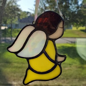 Stained Glass Angel - 3 In. Tall - Choose Blue, Pink, White or Yellow ...