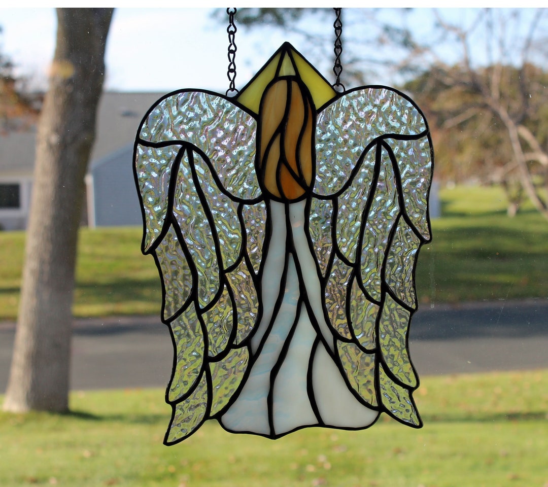 Stained Glass Angel - 11 In. Tall - Into the Light (called Home ...