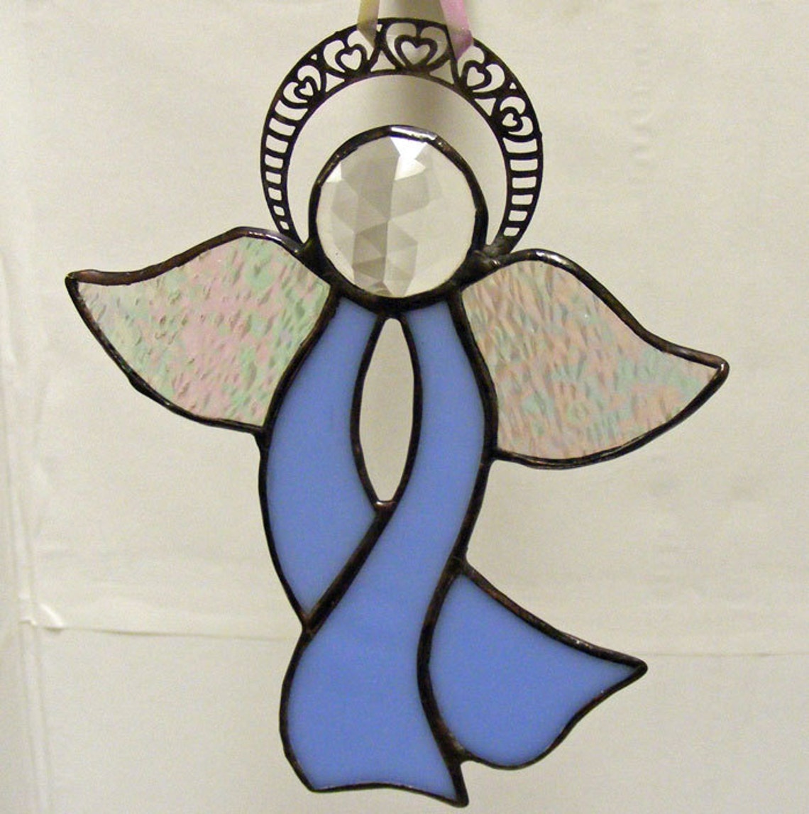 Stained Glass Ribbon Awareness Angel Periwinkle - Etsy