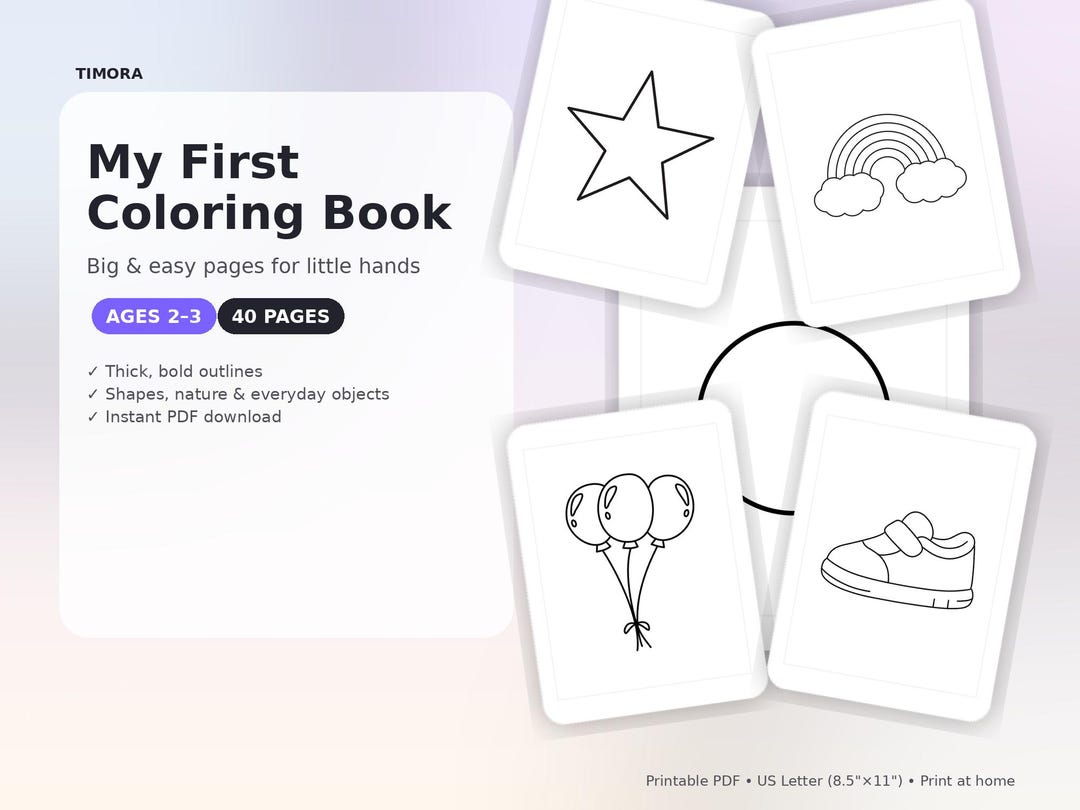 My First Coloring Book for Toddlers (ages 2–3) | Coloring, Painting ...