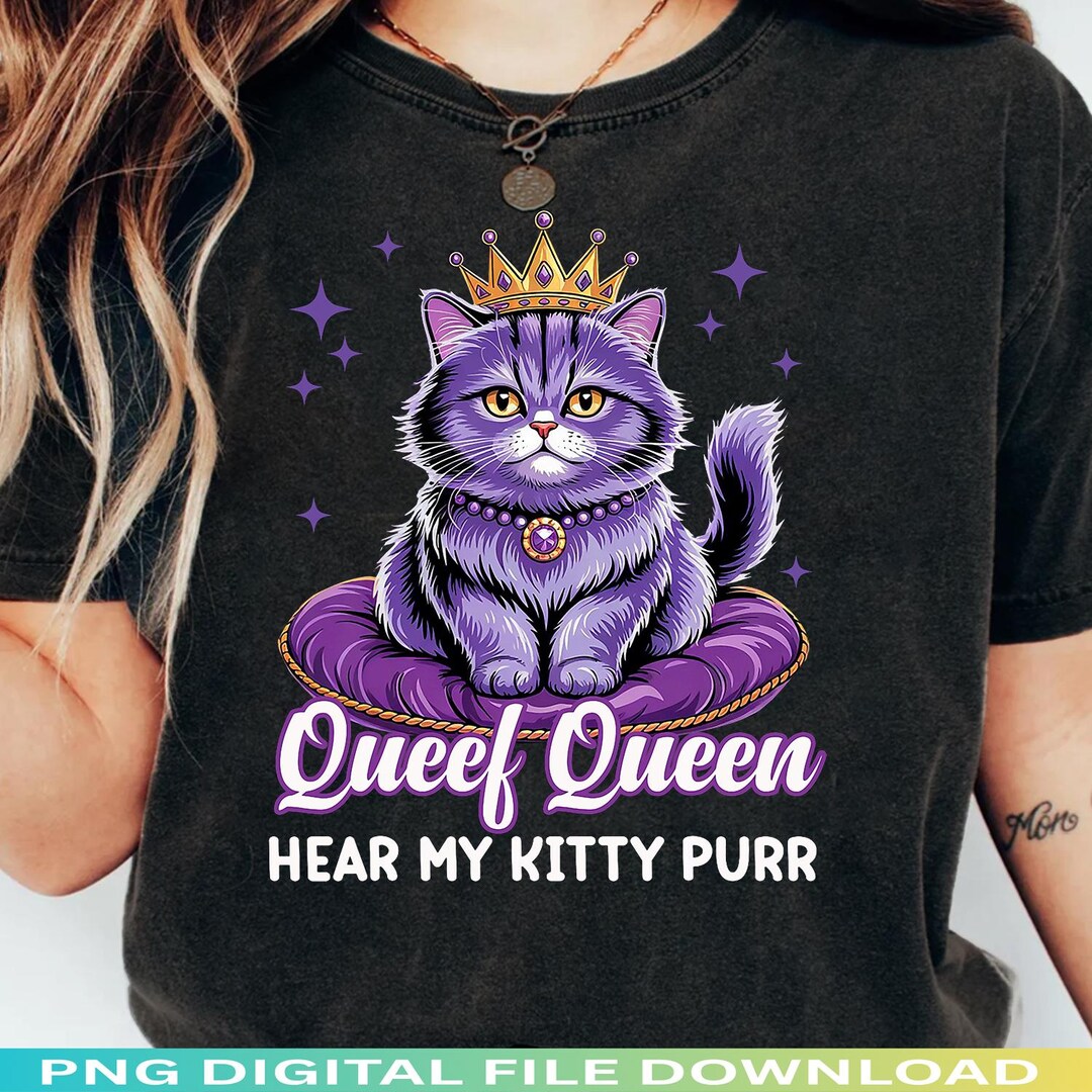 Dirty Cat Meme PNG, Queef Queen Inappropriate Adult Humor Sublimation ...