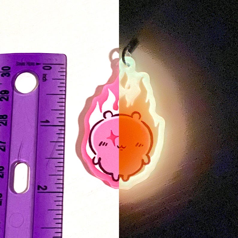Chiikawa Glow in the Dark Aura Keychain - Etsy