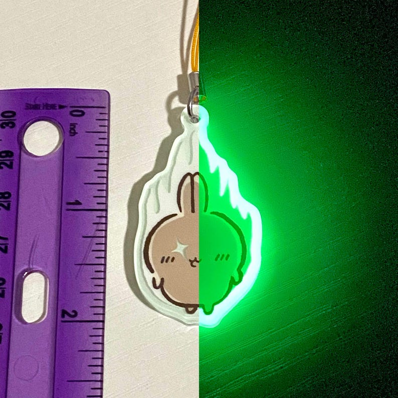 Chiikawa Glow in the Dark Aura Keychain - Etsy