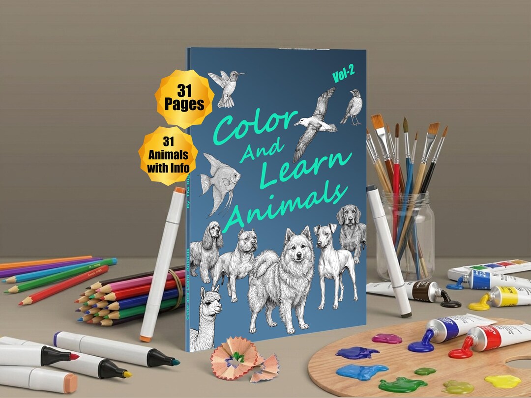 Coloring and Learning Book Animals Vol-2 | 31 Different Animals With ...