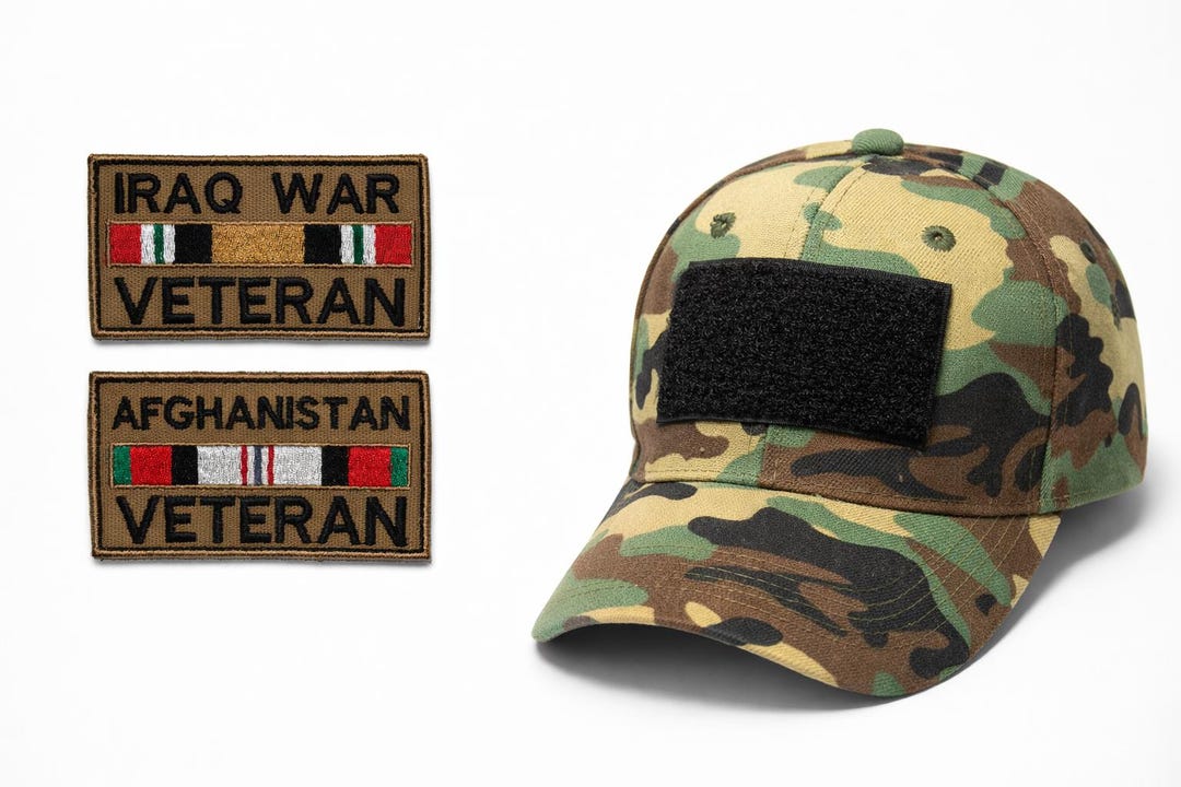 Tactical Veteran Hat With Iraq War Veteran & Afghanistan Veteran ...