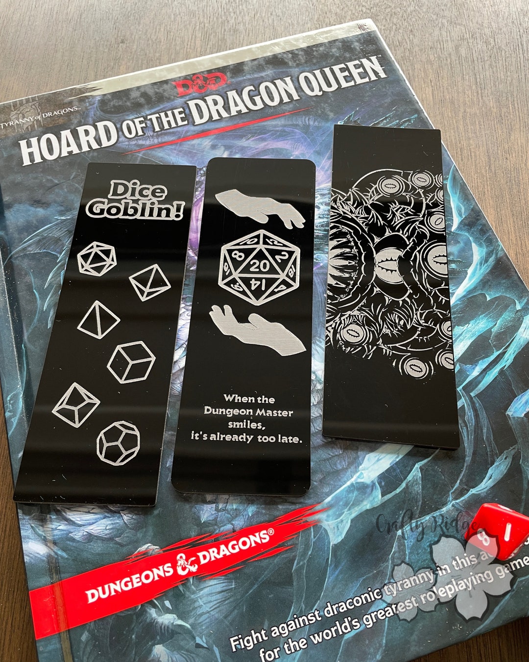 DND Bookmark Dungeons and Dragons Bookmark Wooden Bookmark Engraved ...