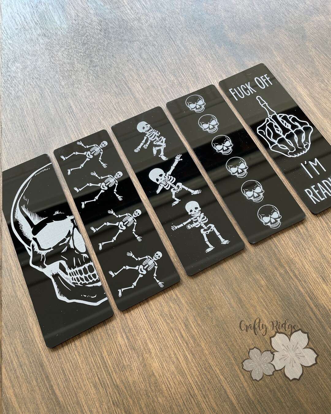 Gothic Bookmark Macabre Bookmark Skull Bookmark Skeleton Bookmark ...