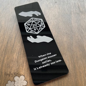 DND Bookmark Dungeons and Dragons Bookmark Wooden Bookmark Engraved ...