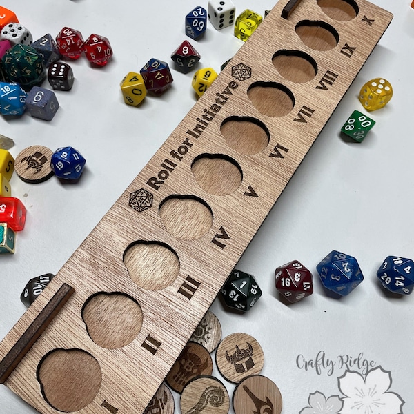 Wooden Dnd Initiative Tracker - Etsy