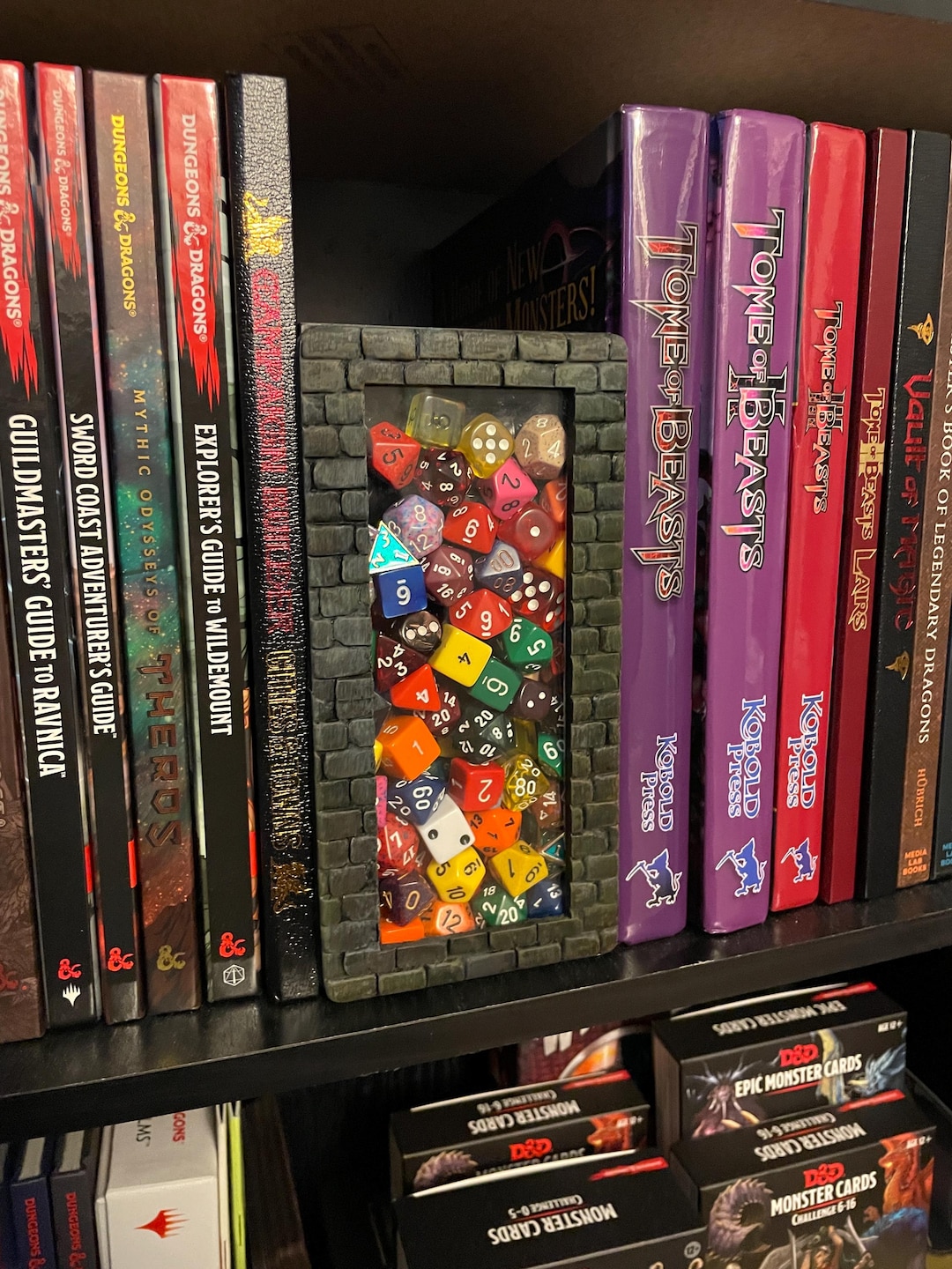 Dice Dungeon Book Nook: RPG Dice Display With Secret Storage - Etsy