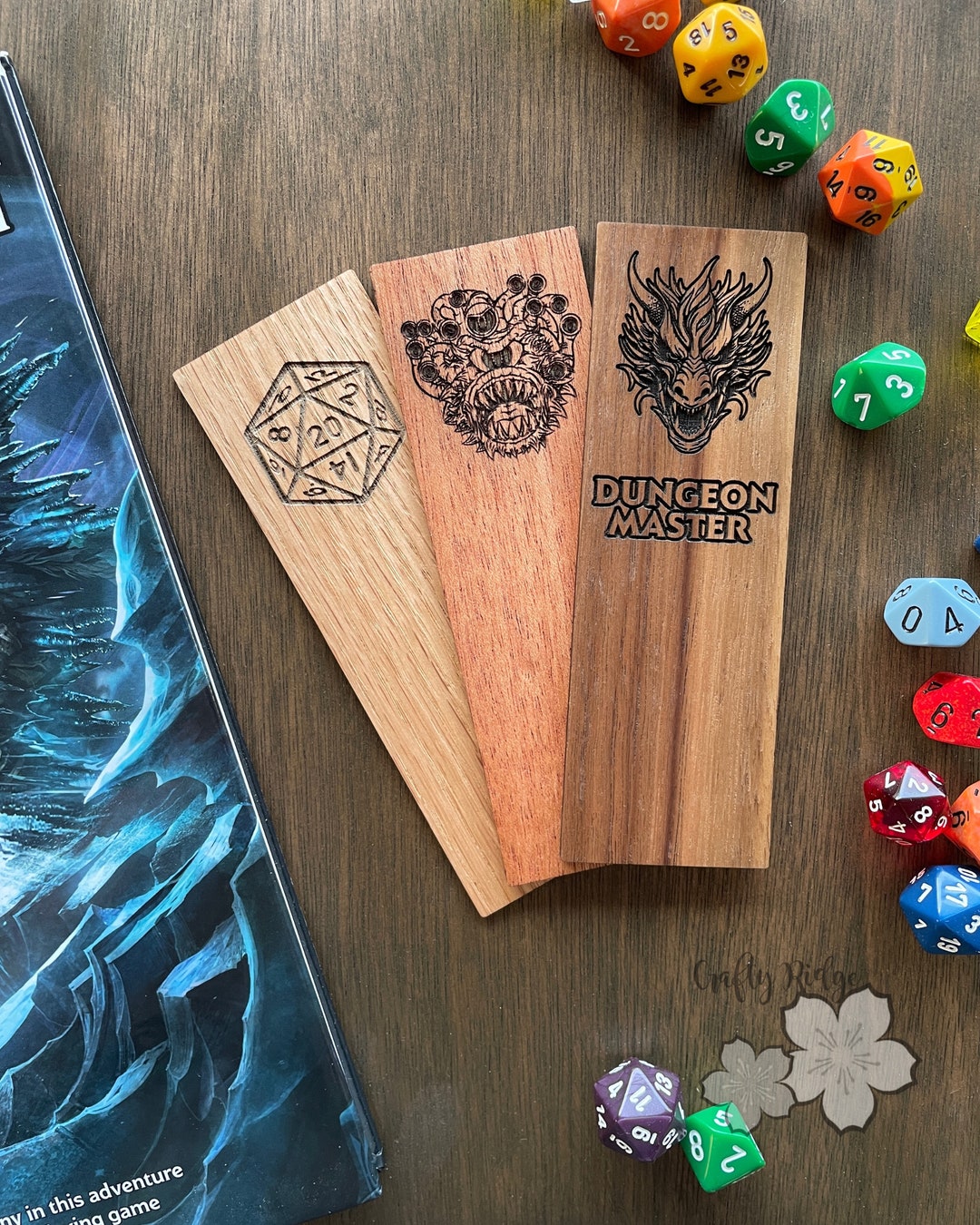 DND Bookmark Dungeons and Dragons Bookmark Wooden Bookmark Engraved ...