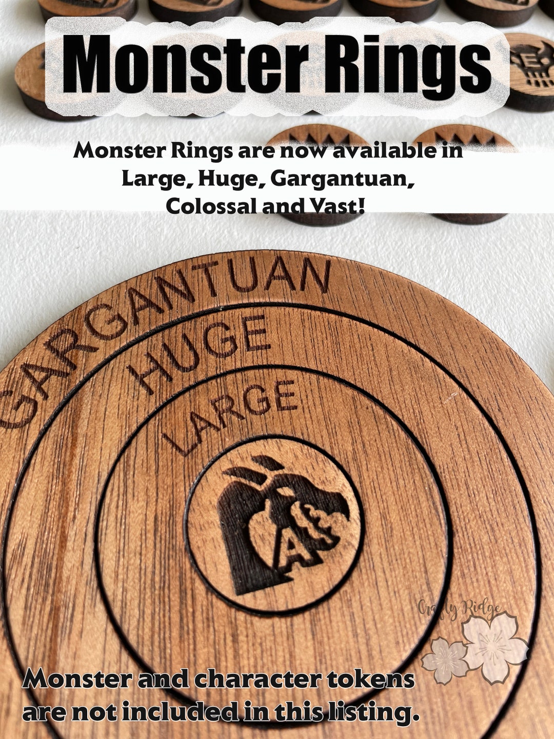 Monster Rings - Size Rings - Gaming Tokens - TTRPG Tokens - Table Top ...