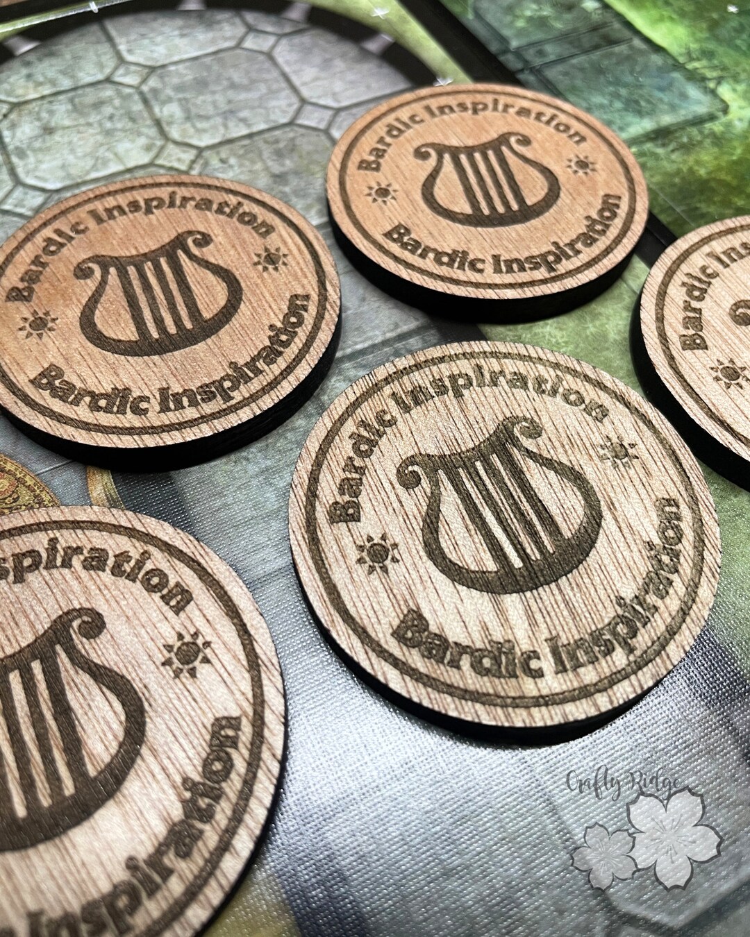 Handmade Wooden Bardic Inspiration Tokens - Set of 6 - Etsy
