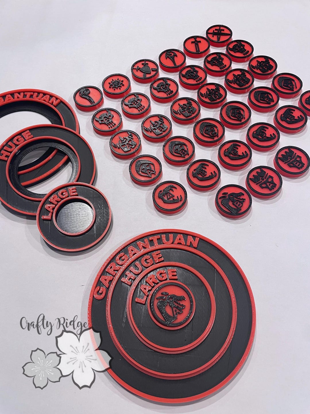 Custom Tabletop Gaming Tokens: 3D Printed Monster Rings. - Etsy