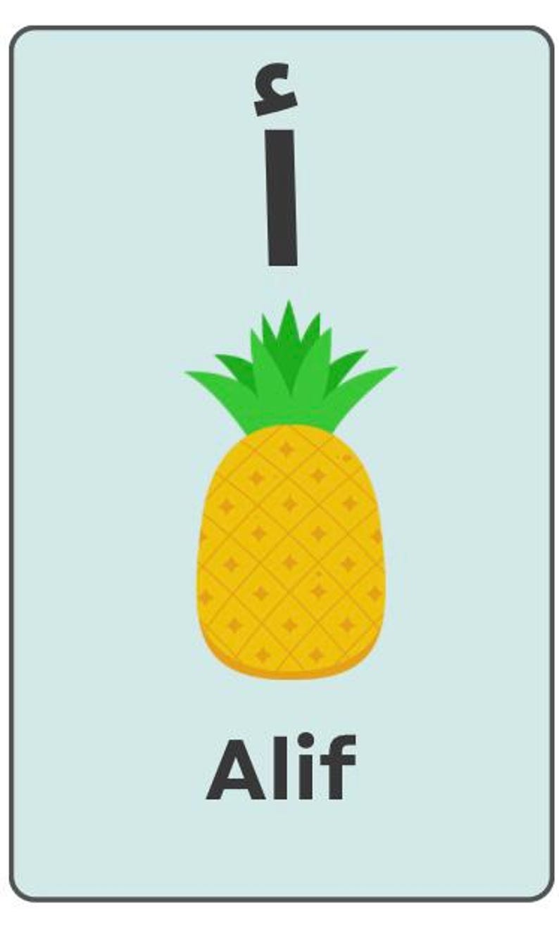 Arabic Alphabet Flashcards - Etsy