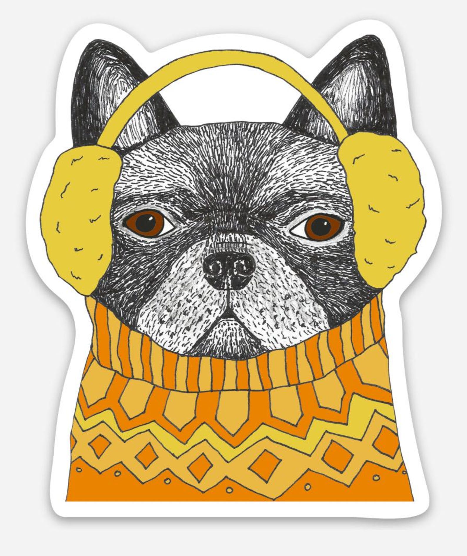 Earmuffs Sticker! - Etsy