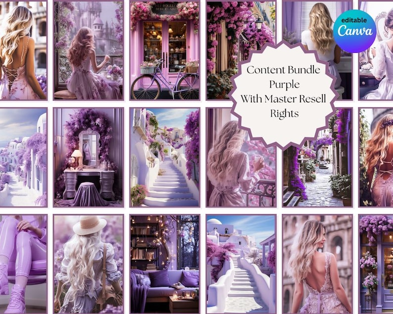 250 Purple Stock Photos | PLR & MRR Faceless Social Media Content - Etsy
