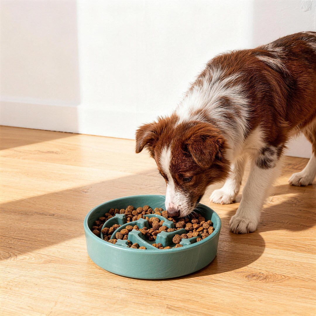 Large Ceramic Slow Feeder Dog Bowl – for Medium to Large Dogs (15–25kg ...