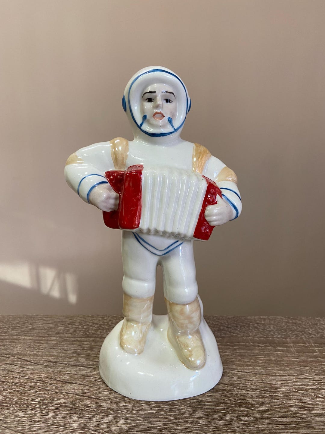Vintage Porcelain Figurine “cosmonaut With Accordion”, USSR - Etsy