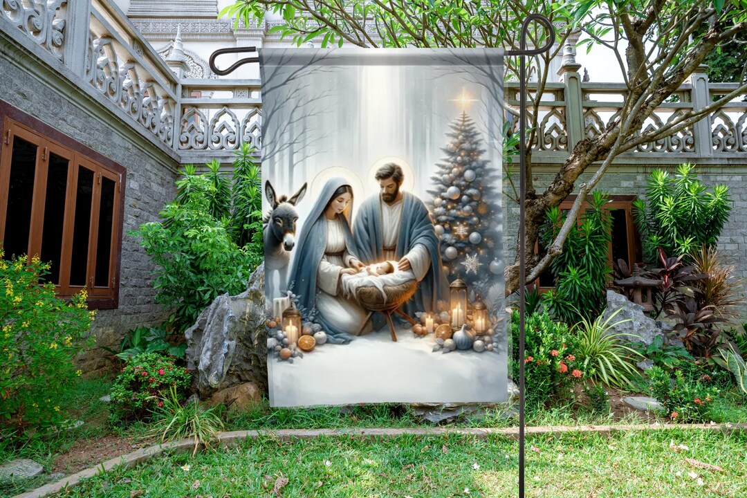Nativity Scene Garden Flag, Christmas Yard Flag, House Sign, Wall Sign ...
