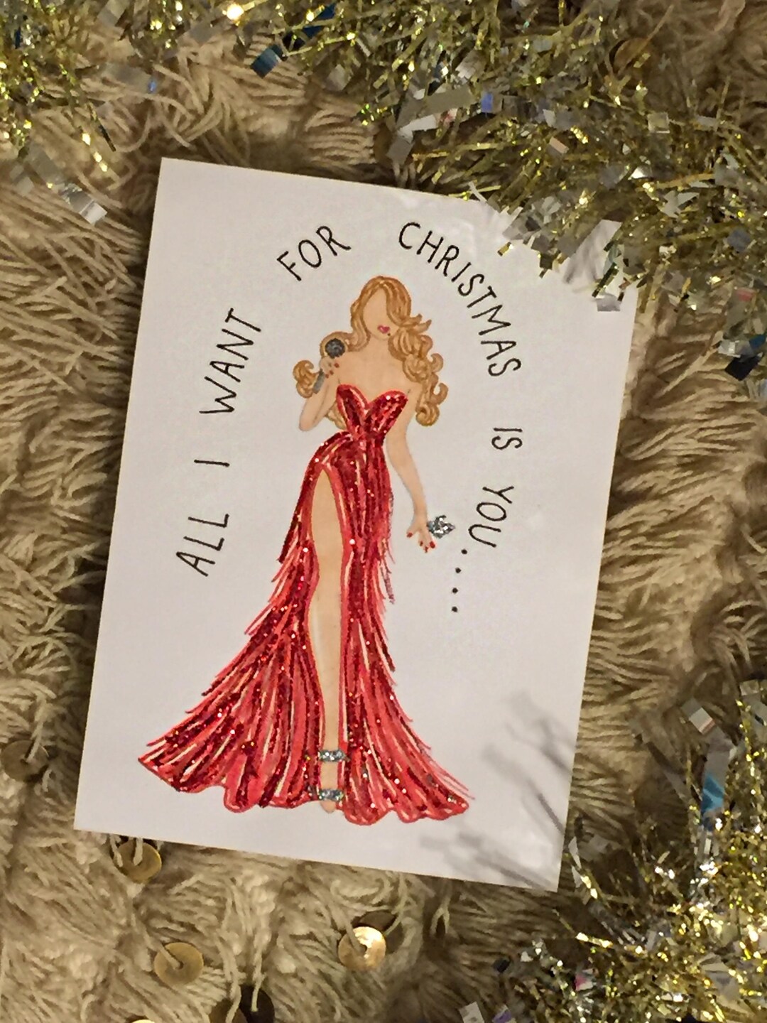 Mariah Carey Greeting Card All I Want for Christmas is You - Etsy