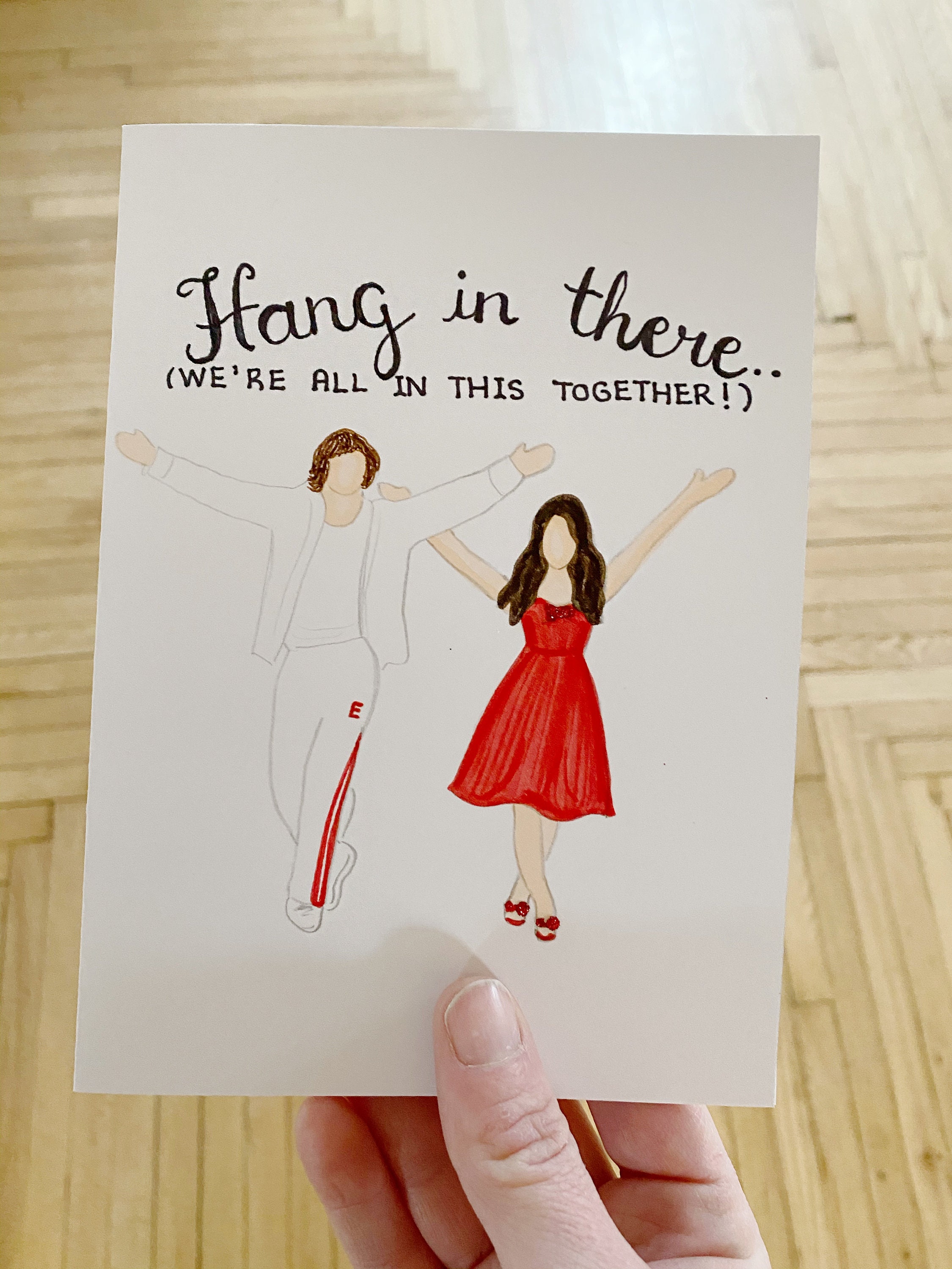 High School Musical "we're All in This Together" Greeting Card (HAND ...