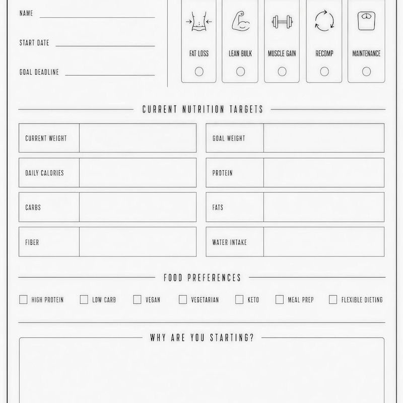 Bodybuilding Prep Planner - Etsy