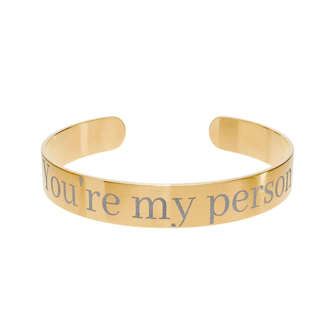Engraved Heart Note Cuff | 316L Surgical Steel Bracelet - Etsy
