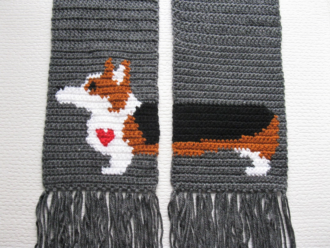 Corgi Scarf Crochet Pattern: DIY Dog Scarf Instructions (PDF Download ...