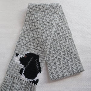 Springer Spaniel Crochet Pattern. DIY Scarf With Black and White ...