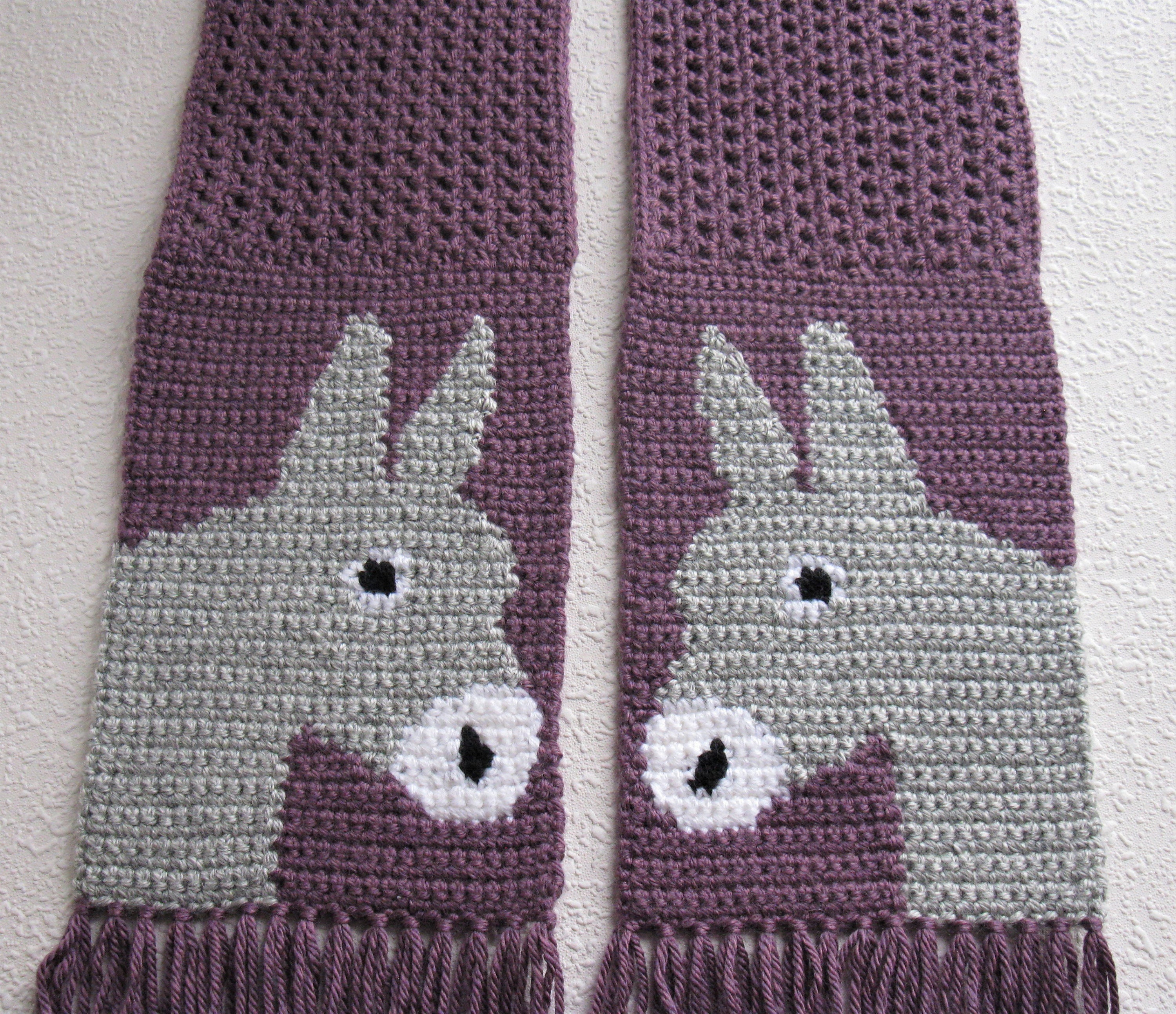 Donkey Scarf Crochet Pattern. Instant Download for a Diy Scarf With ...