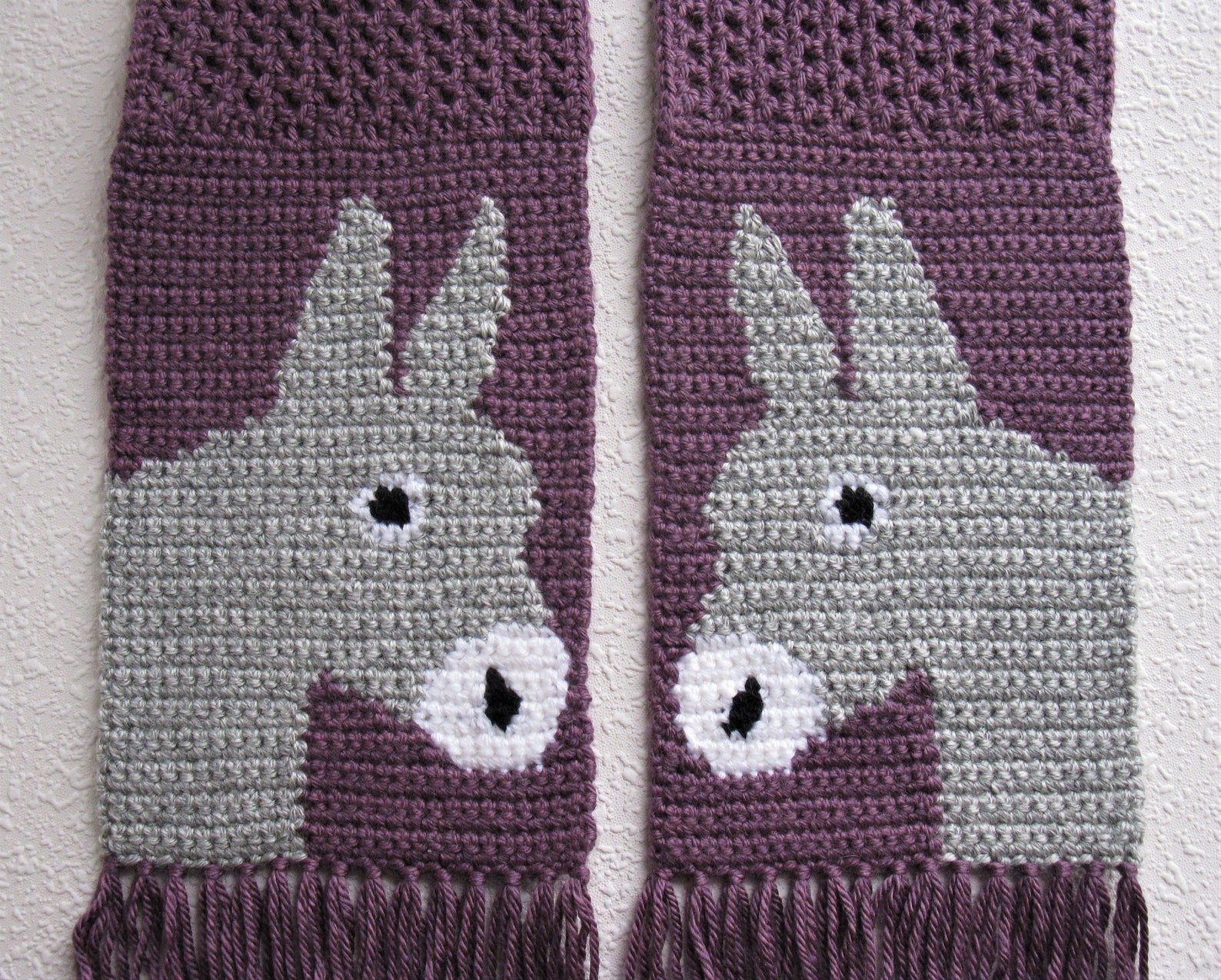 Donkey Scarf Crochet Pattern. Instant Download for a Diy Scarf With ...