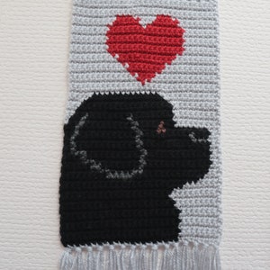 Crochet Pattern for a Newfoundland Dog Scarf. Instant Download Intarsia ...