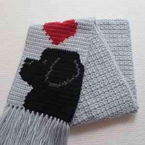 Crochet Pattern for a Newfoundland Dog Scarf. Instant Download Intarsia ...