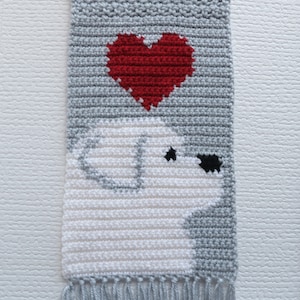 Pyrenees Dog Scarf Crochet Pattern: Intarsia Color Chart (PDF - Etsy