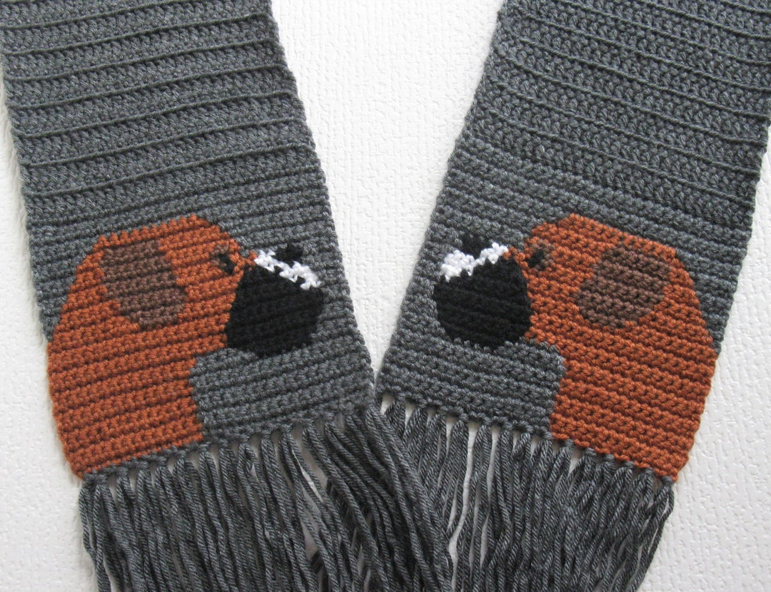 Boxer Dog Scarf Crochet Pattern: Intarsia Color Chart (PDF Download) - Etsy