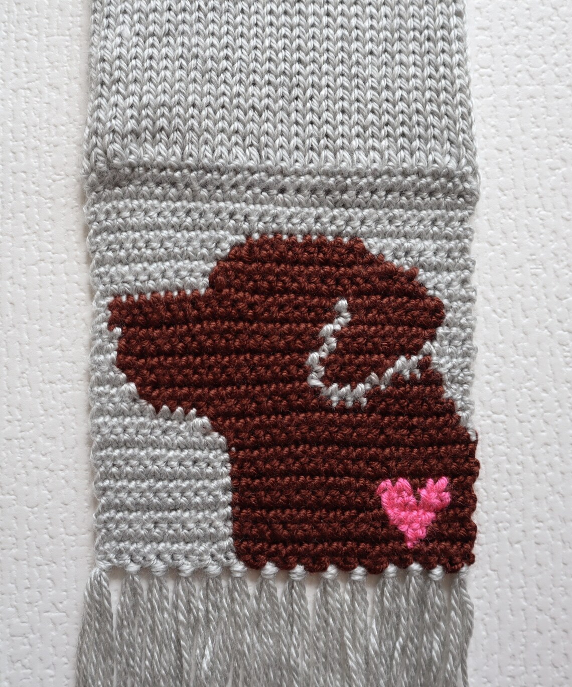 Handmade Labrador Retriever Scarf: Gray Knit Dog Lover Gift - Etsy