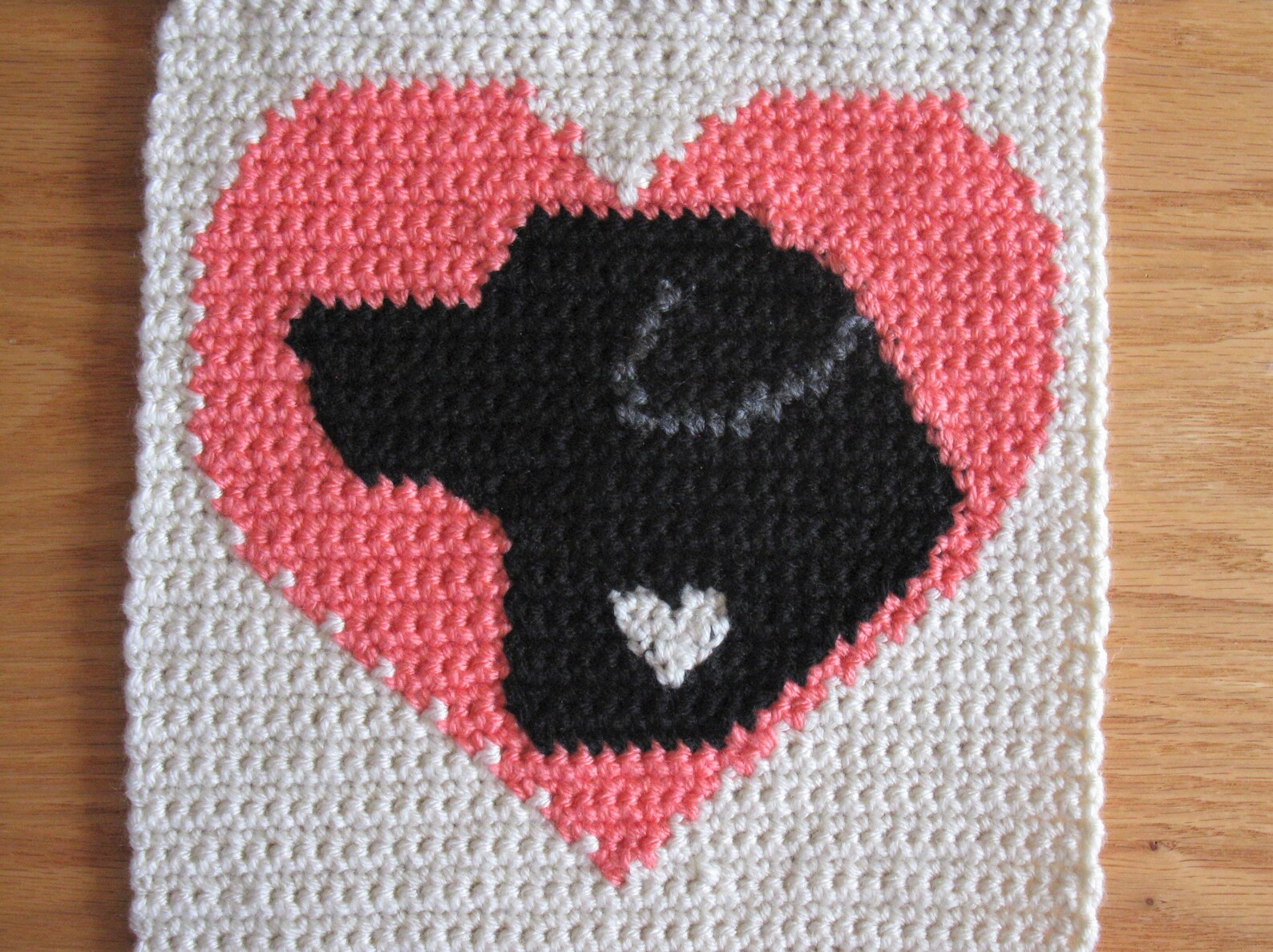 Labrador Crochet Pattern: Black Lab Heart Wall Hanging (PDF Pattern) - Etsy