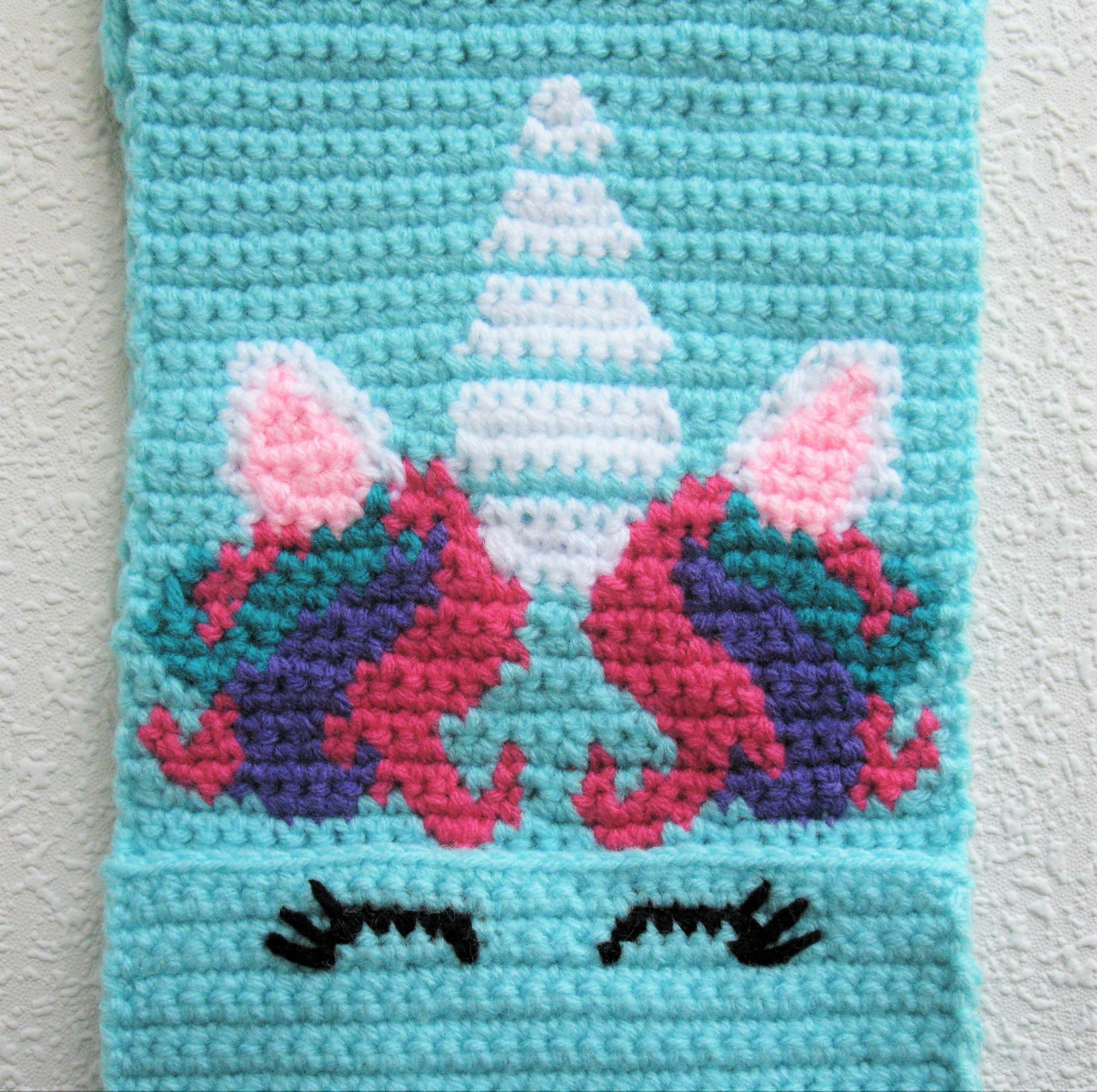 Unicorn Scarf With Pockets Crochet Pattern. Instant Download | Etsy