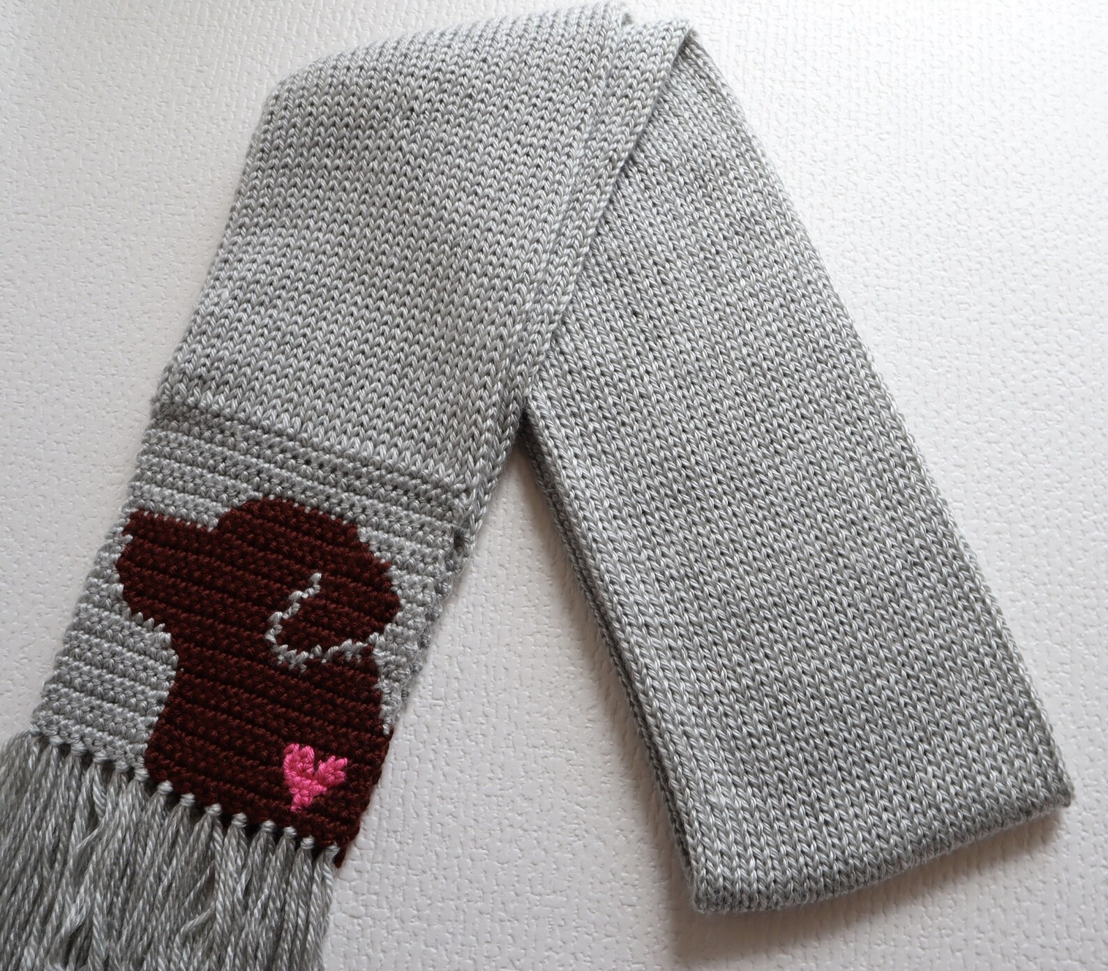Handmade Labrador Retriever Scarf: Gray Knit Dog Lover Gift - Etsy